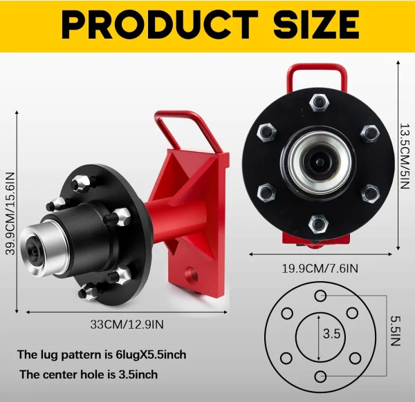 2 Pack Shipping Container 6-Lug Wheels Kit|Heavy Duty Shipping ...